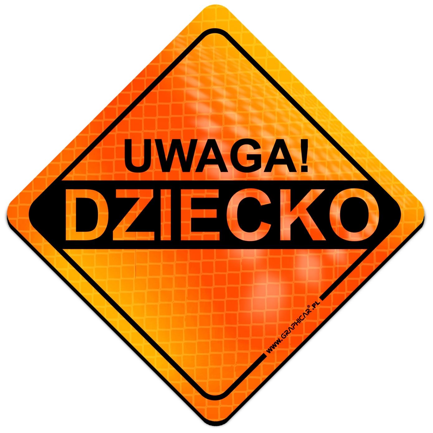 Uwaga Dziecko Orange - Sklep Graphicar