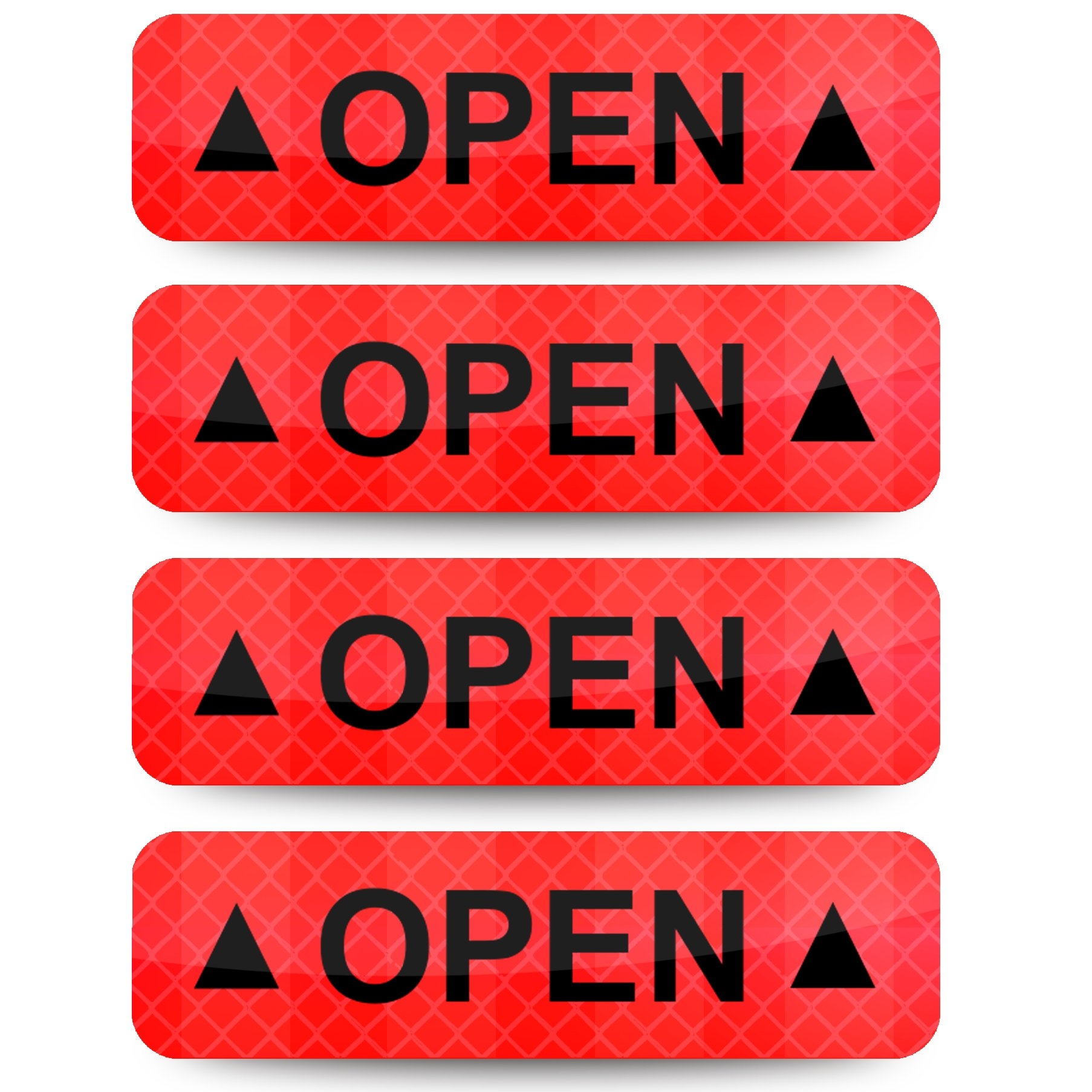 Naklejki Open red - Sklep Graphicar